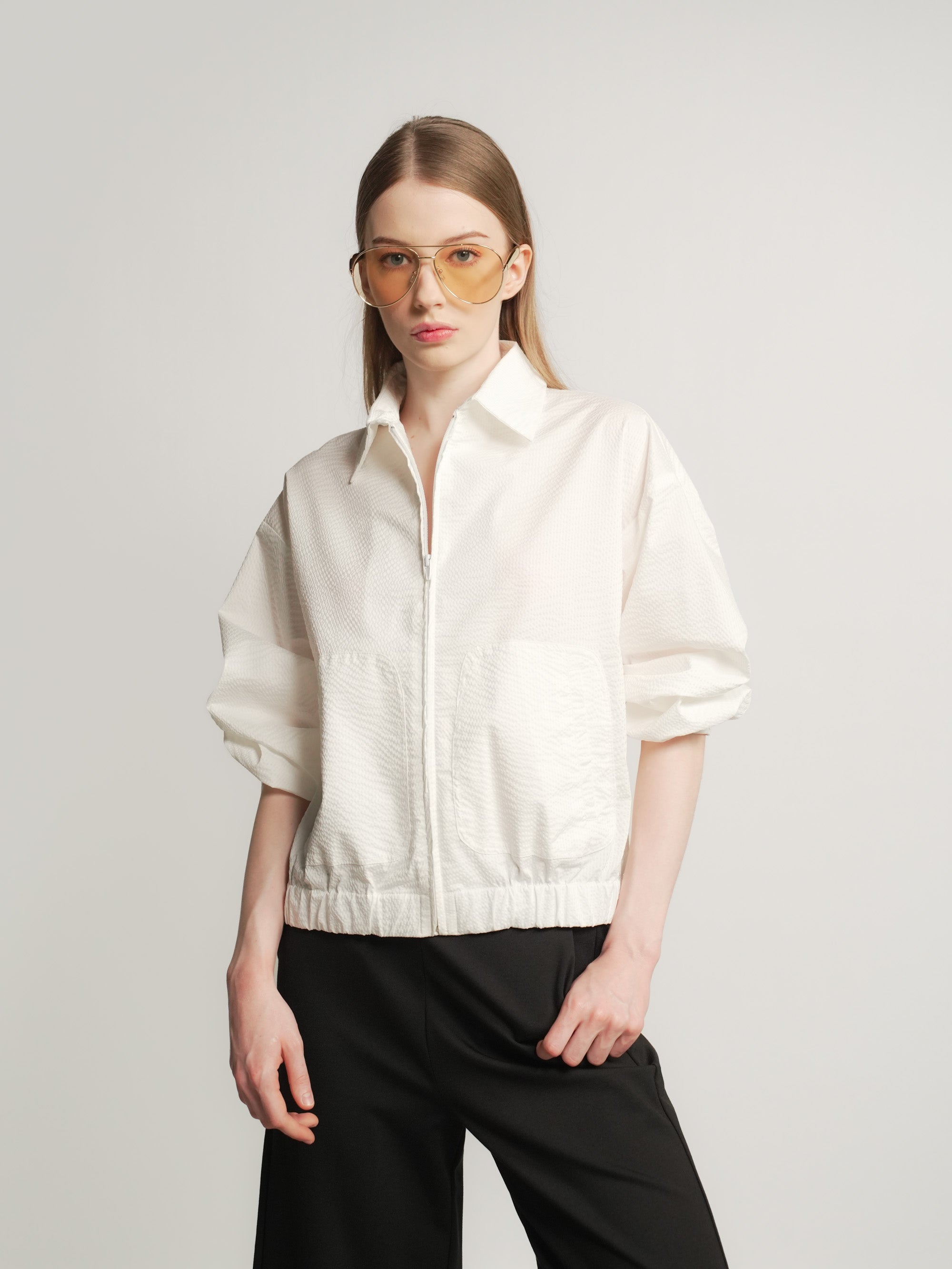 Jairah Zip Jacket Top – Mosaic
