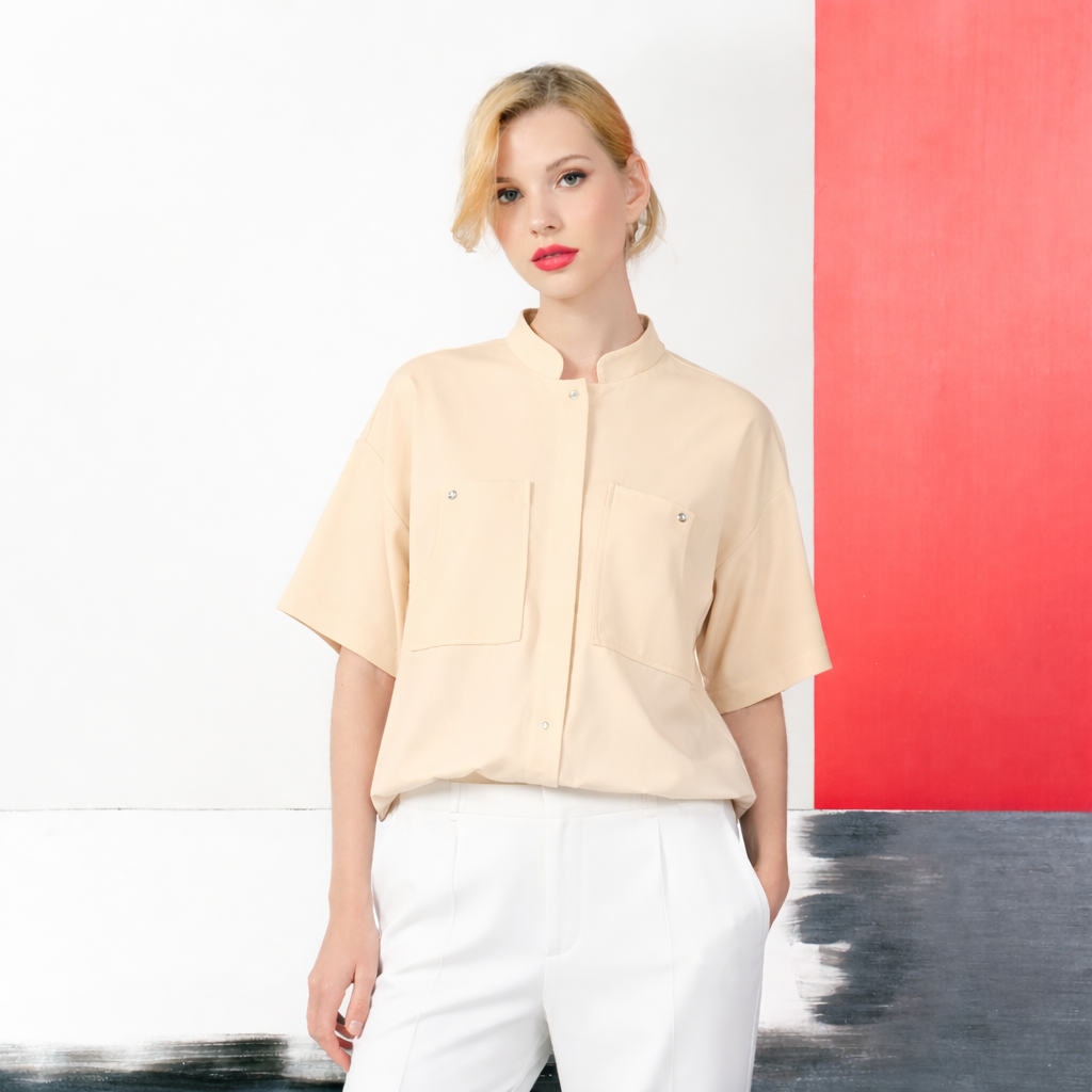 Ellie Snap Button Top – Mosaic
