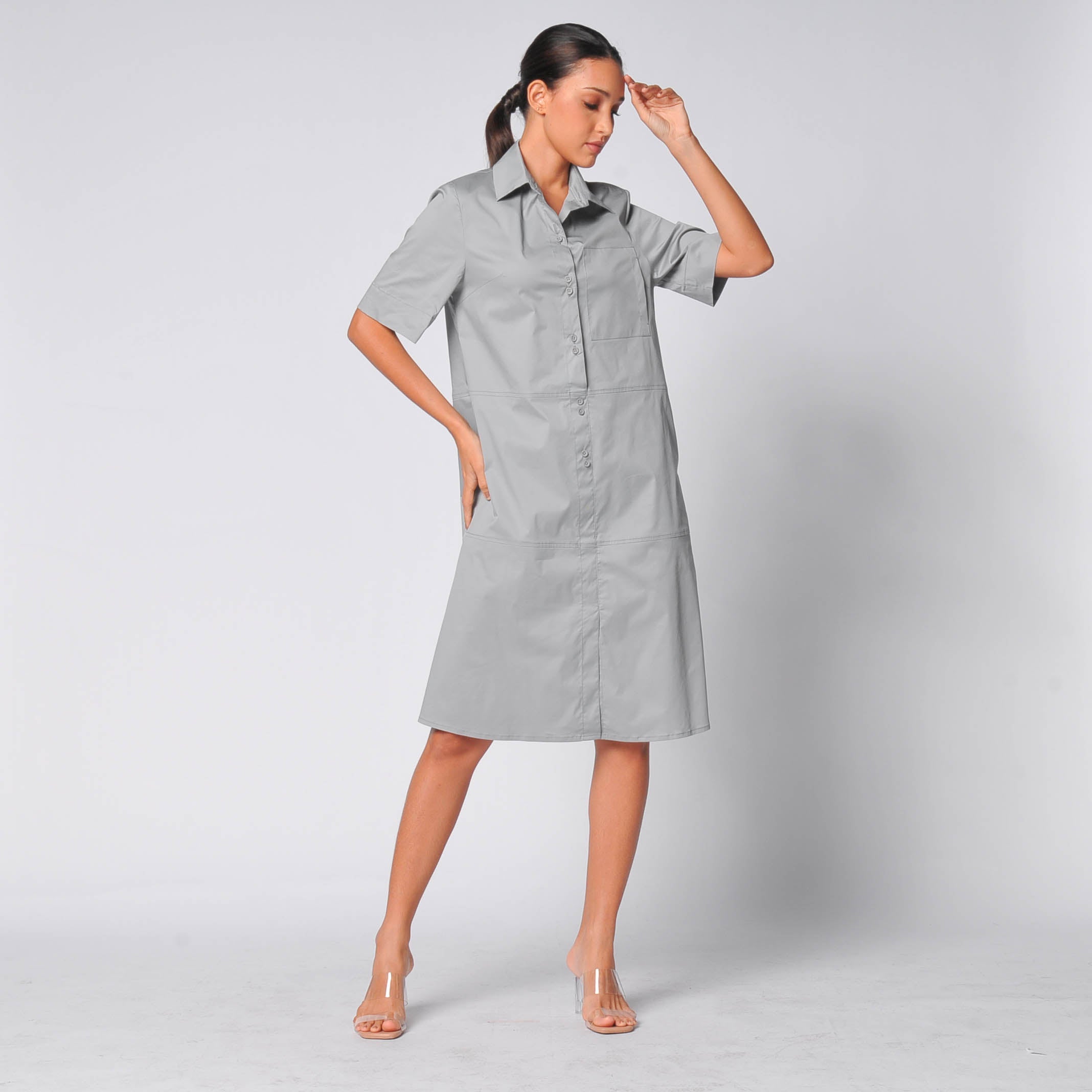 Marian Double Button Dress – Mosaic