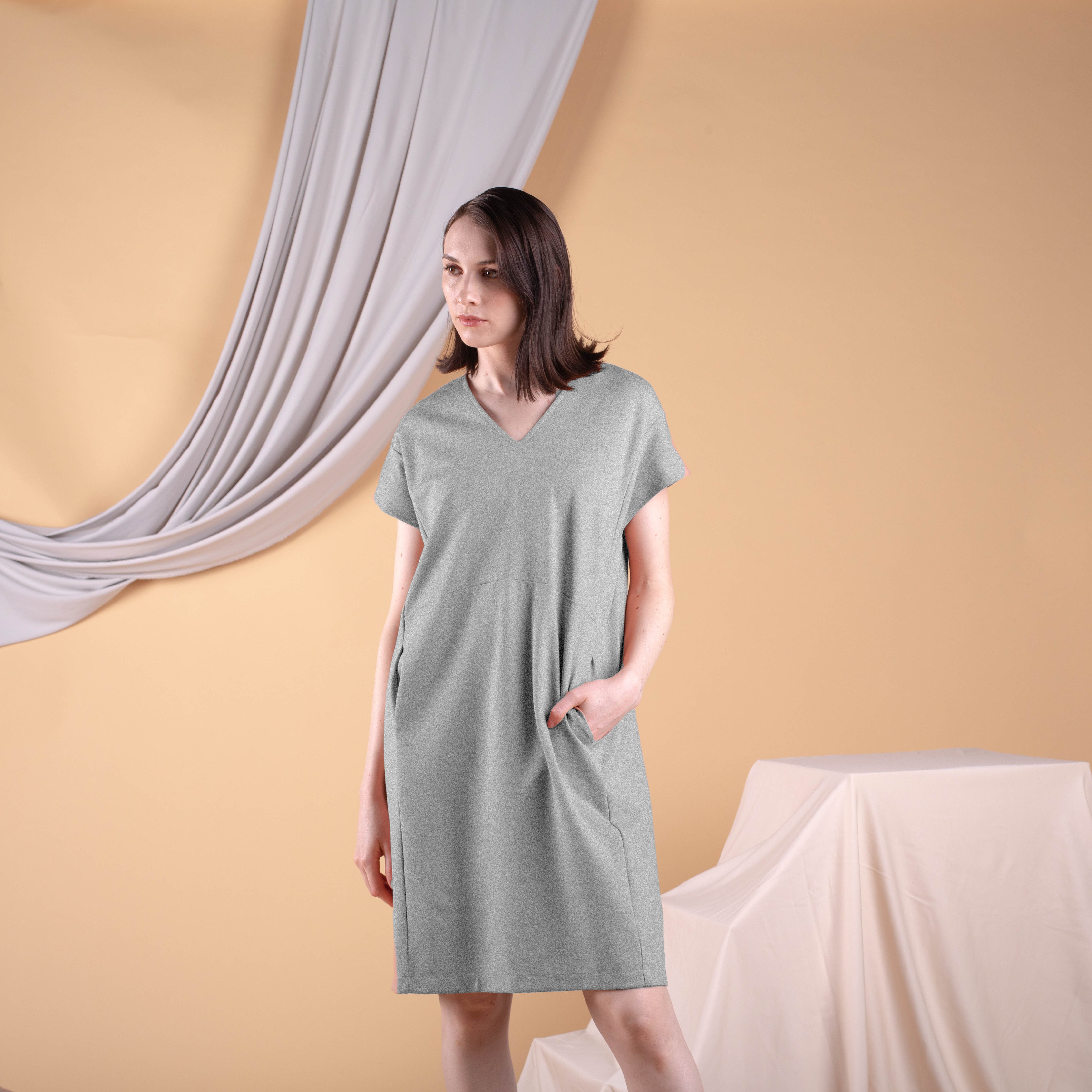 Carrie V-Neck Midi Dress | Mosaic PH