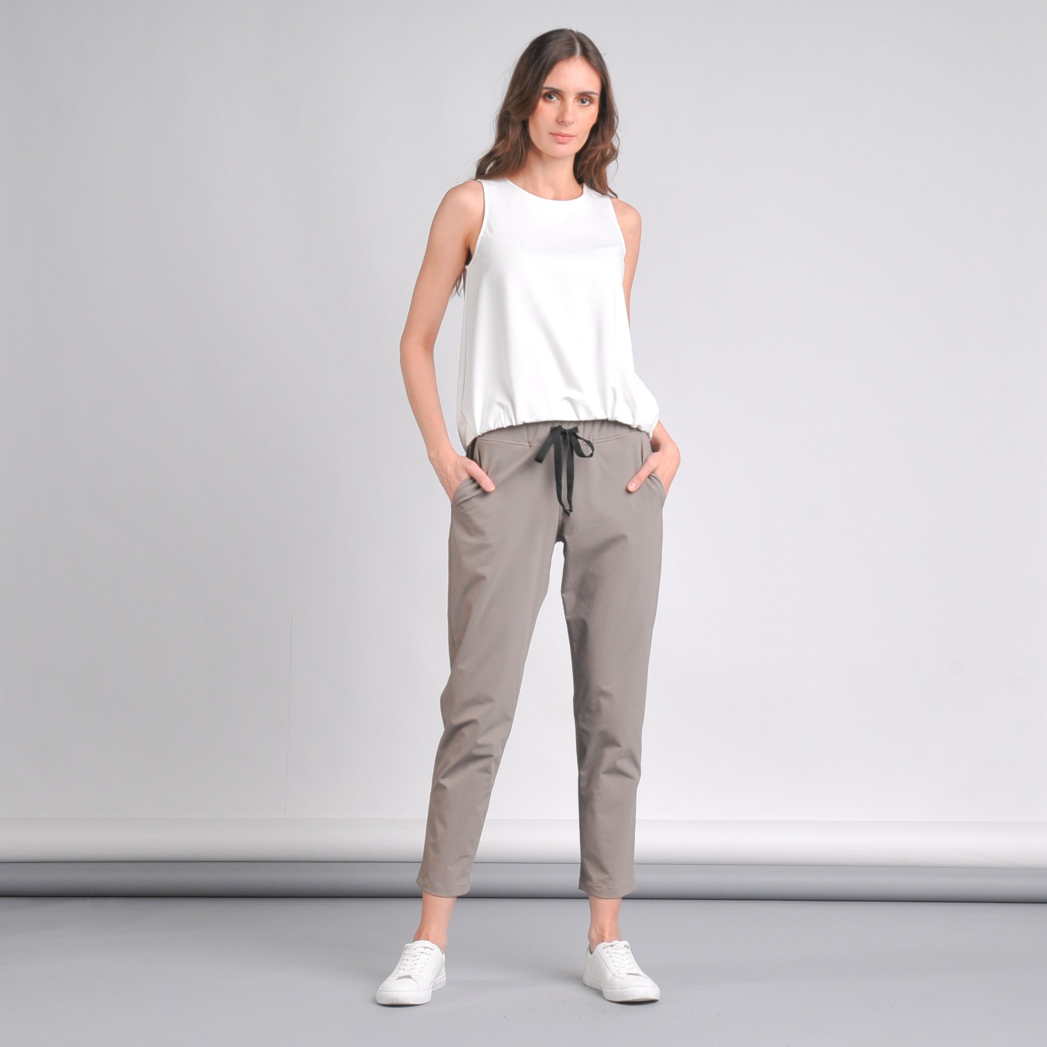 Henley Gathered Hem Top – Mosaic