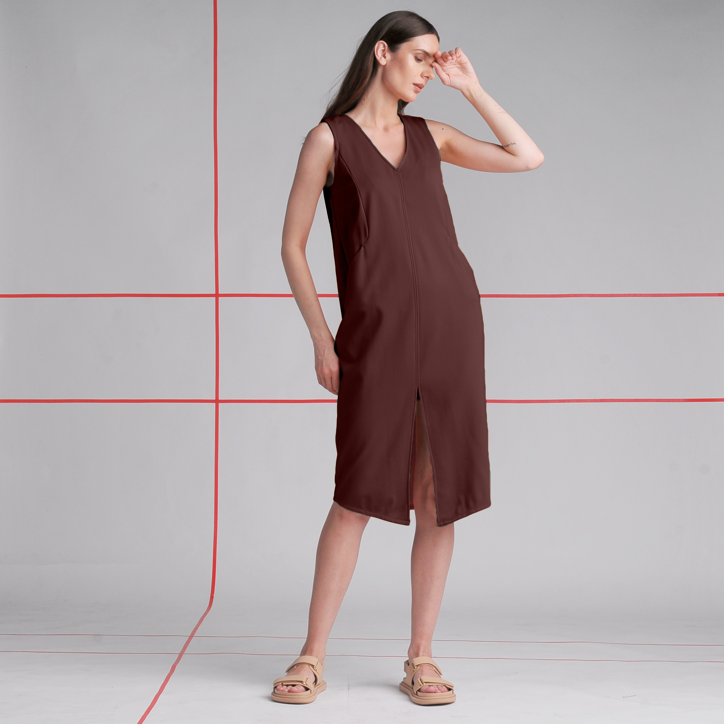 Maybelle Front Slit Women's Dress | Mosaic PH